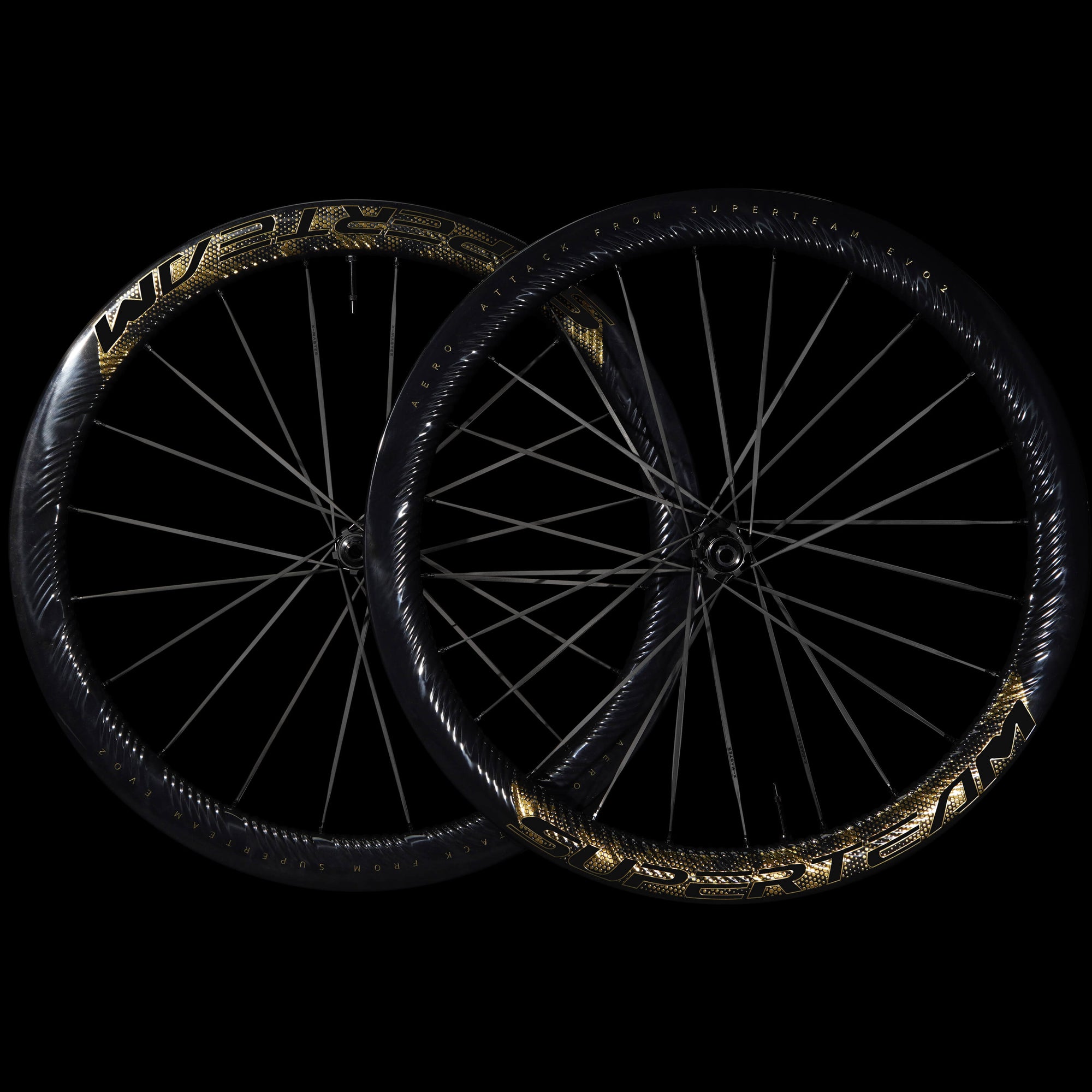 S-ALL Carbon EVO Ⅱ D30-50 DISC Brake Gold Decals | Superteam Wheels
